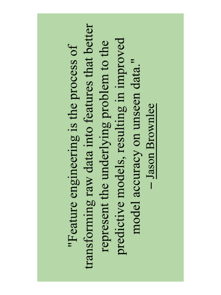 Feature Engg. | PDF