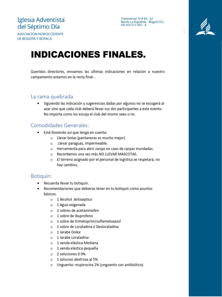 Circular Final Guias Mayores - 2023 | PDF