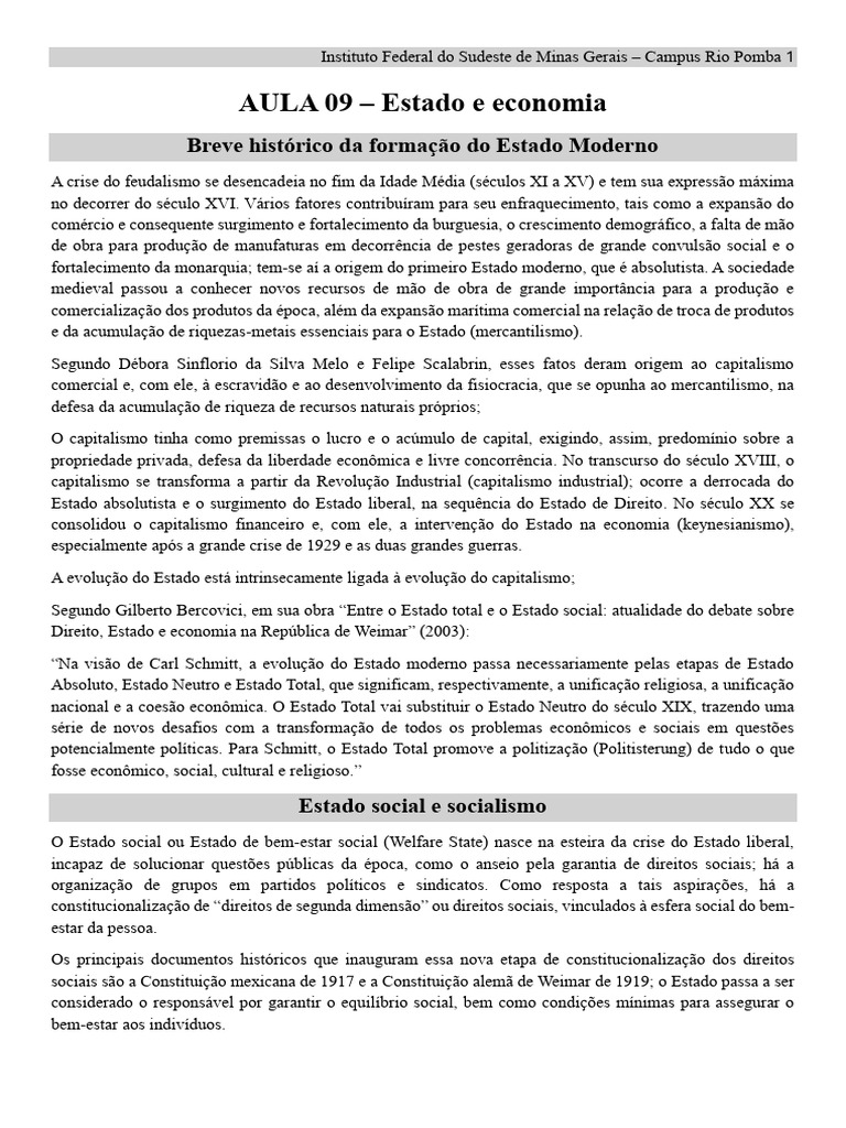 Aula 09 - Resumo | PDF