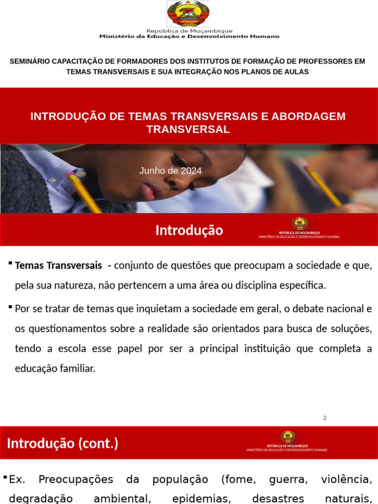 Temas Abordagem de Transversais | PDF