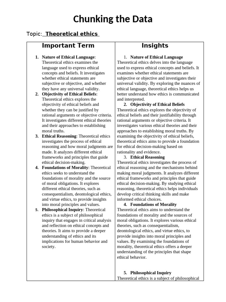 Chunking the Data | PDF