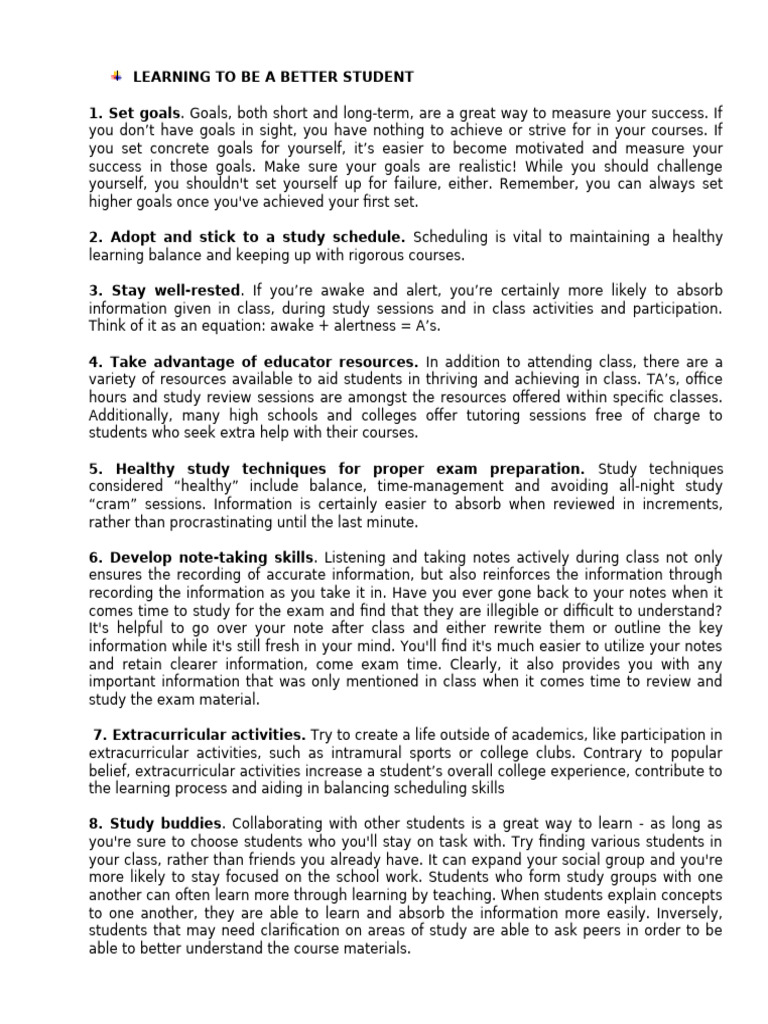 Learning To Be A Better Student-Uts | PDF
