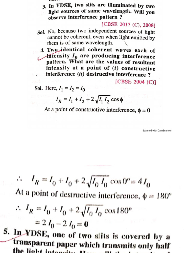 Wave Optics Conceptuals | PDF