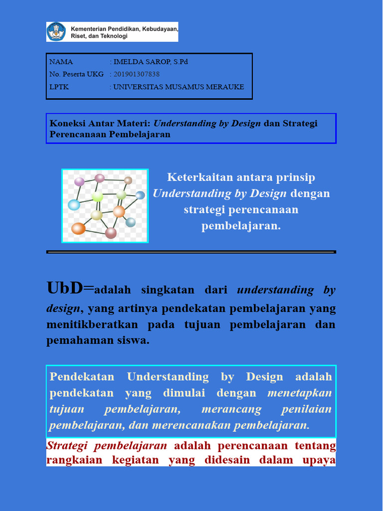 Keterkaitan Prinsip UbD Dengan Strategi Perencanaan Pembelajaran Lainnya | PDF | Karier ...