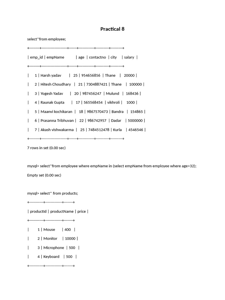 Practical 8 | PDF