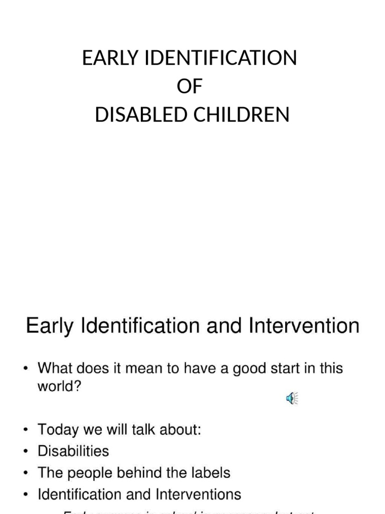 Early Identification | PDF
