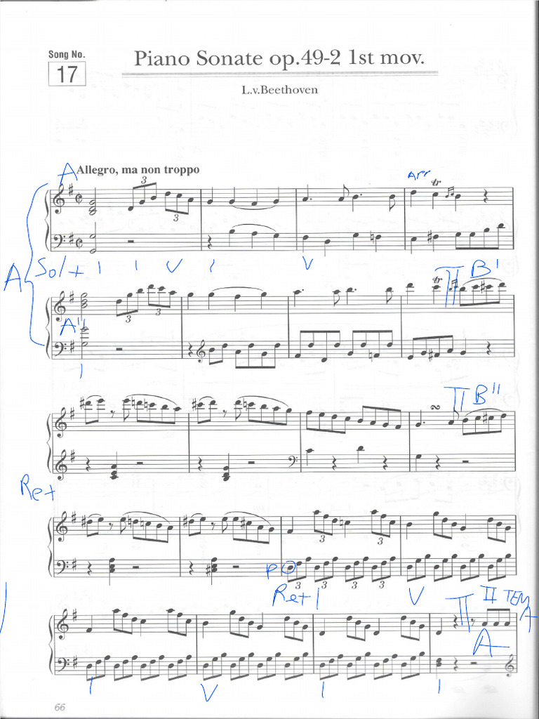 Beethoven Sonata in Sol Maggiore | PDF