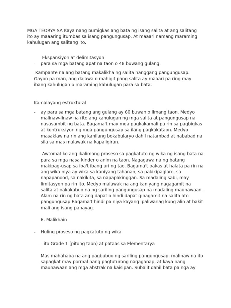 FIL 101 (BAHAGI) | PDF