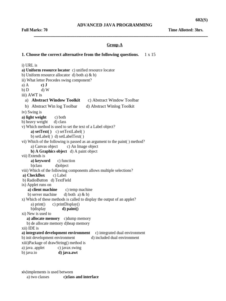 Advanced Java Programming, 602 (S) | PDF