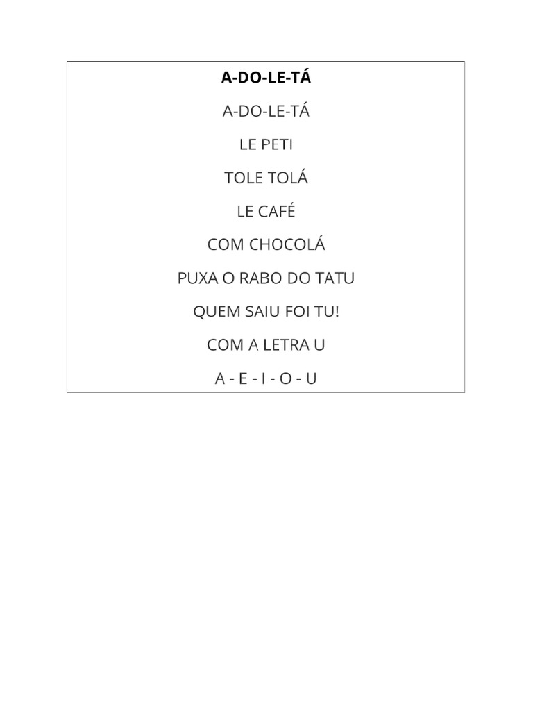 Texto para Impressao Parlenda lp01 08ats02 | PDF