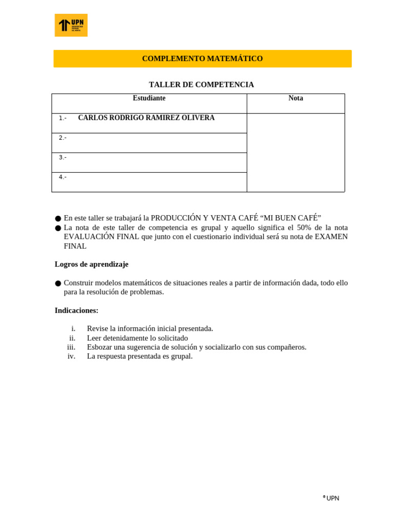 Ef - Tarea - Complementos de Matemática | PDF