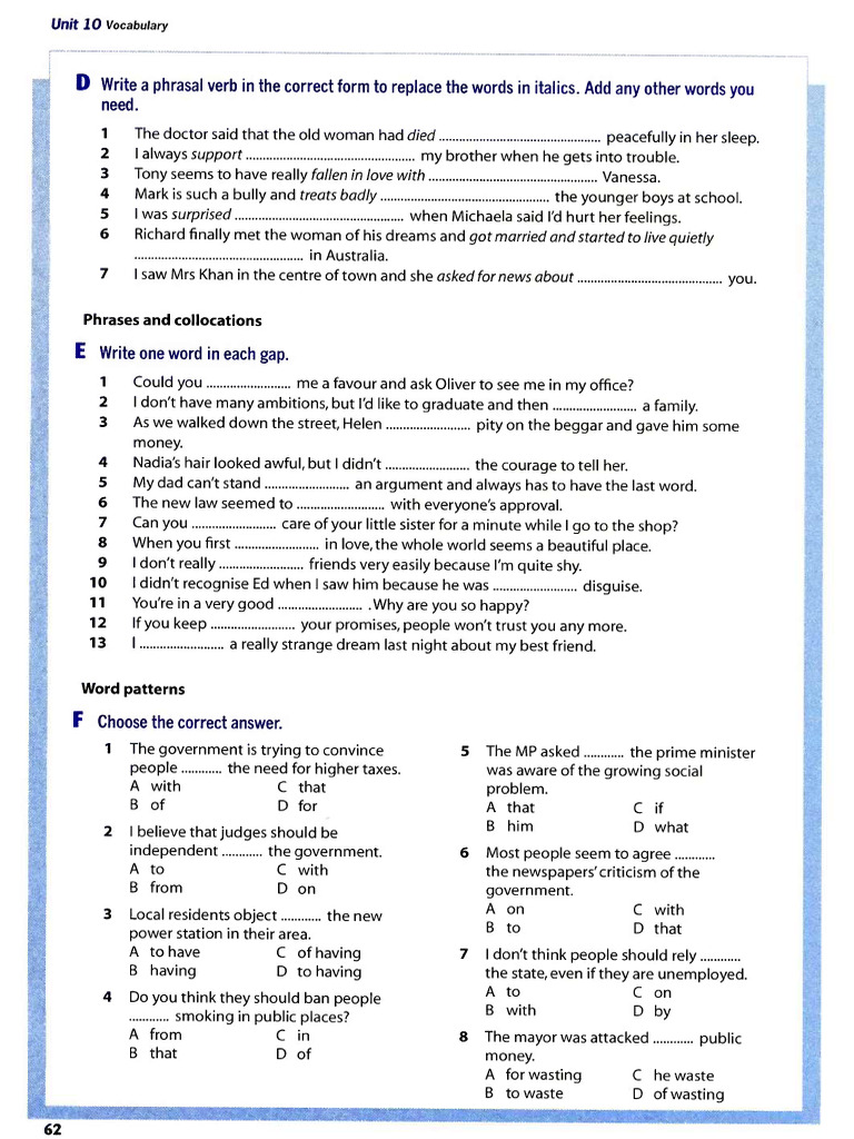 Destination B2. Grammar Vocabulary With Answer Key-Pages-64 | PDF