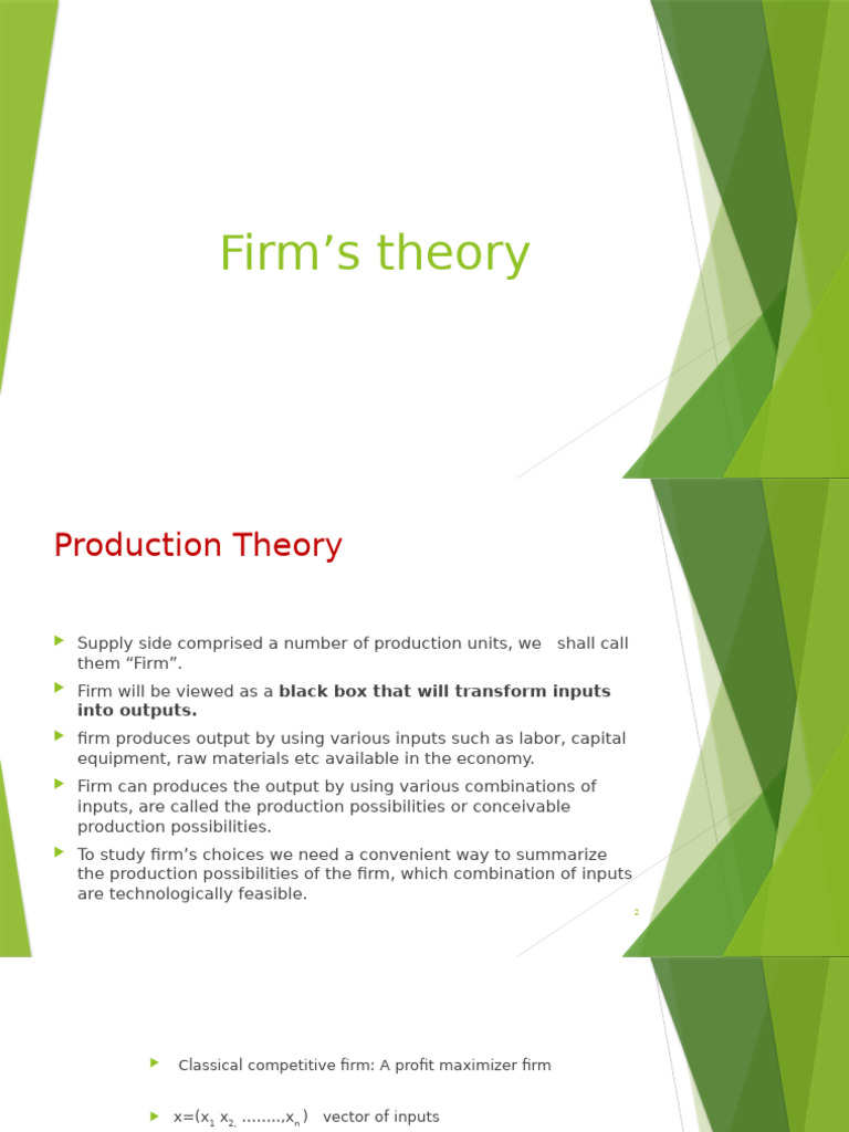 Production Theory Pdf