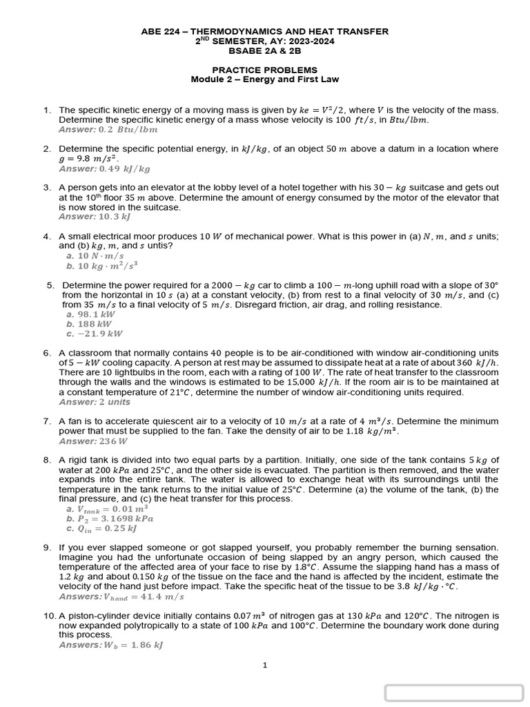 Abe 224 New Module 2 Practice Probems | PDF