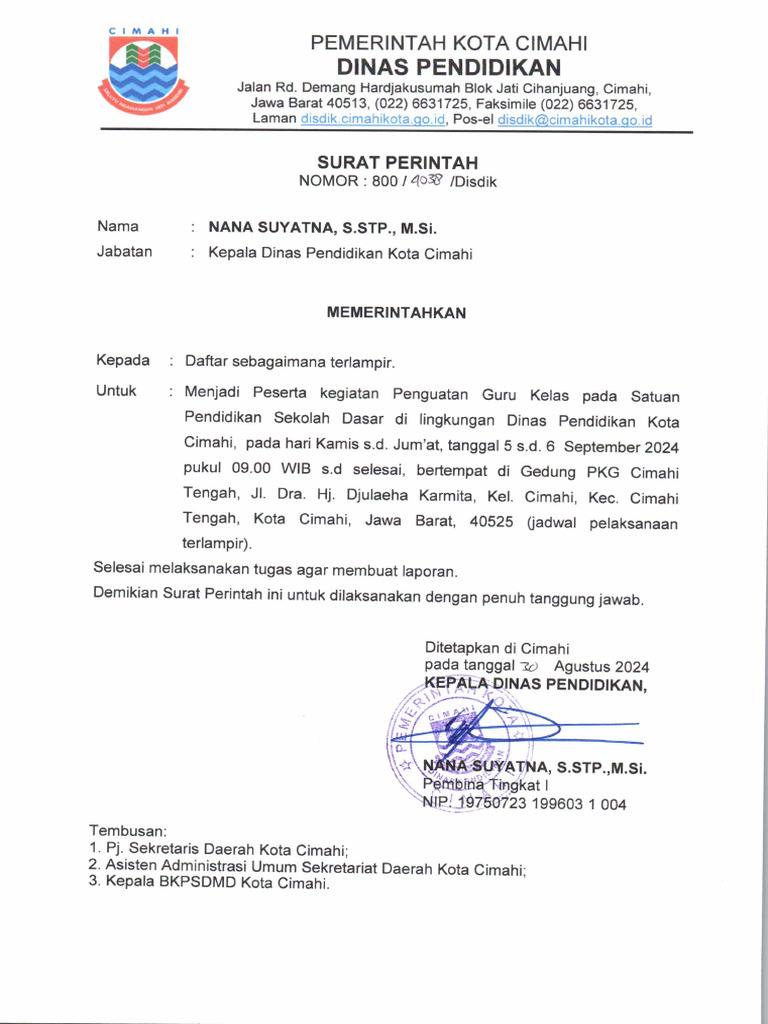 SP Peserta Penguatan Guru Kelas Pada Satuan Pendidikan Sekolah Dasar | PDF