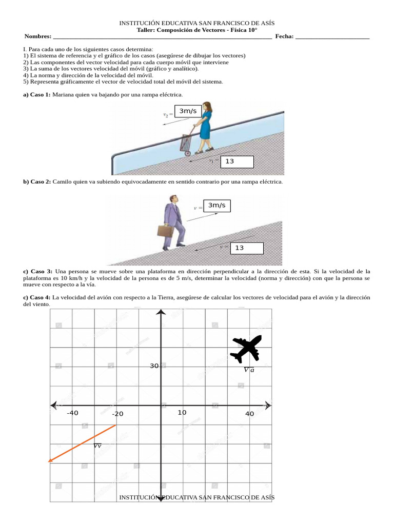 14 08 2024 Taller Física Vectores Décimo | PDF