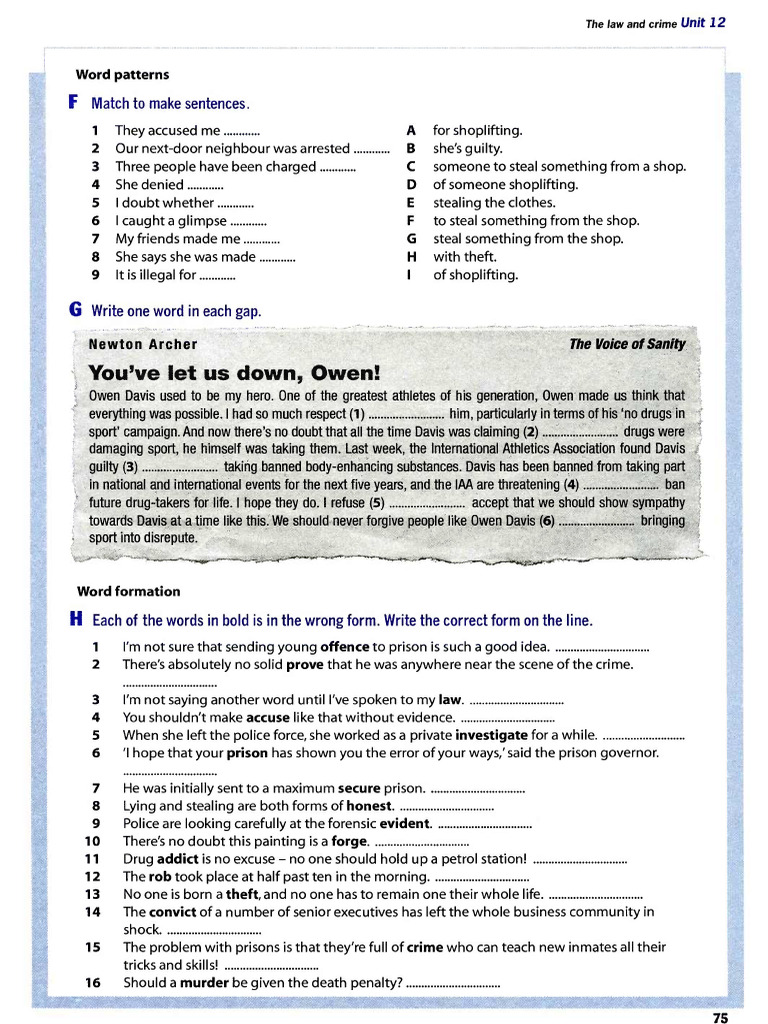 Destination B2. Grammar Vocabulary With Answer Key-Pages-77 | PDF