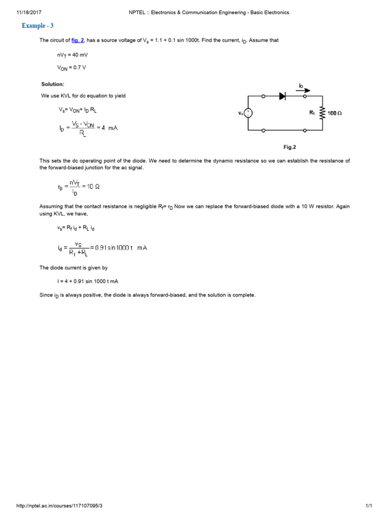4.NPTEL - Electronics & Communication Engineering - Basic Electronics | PDF