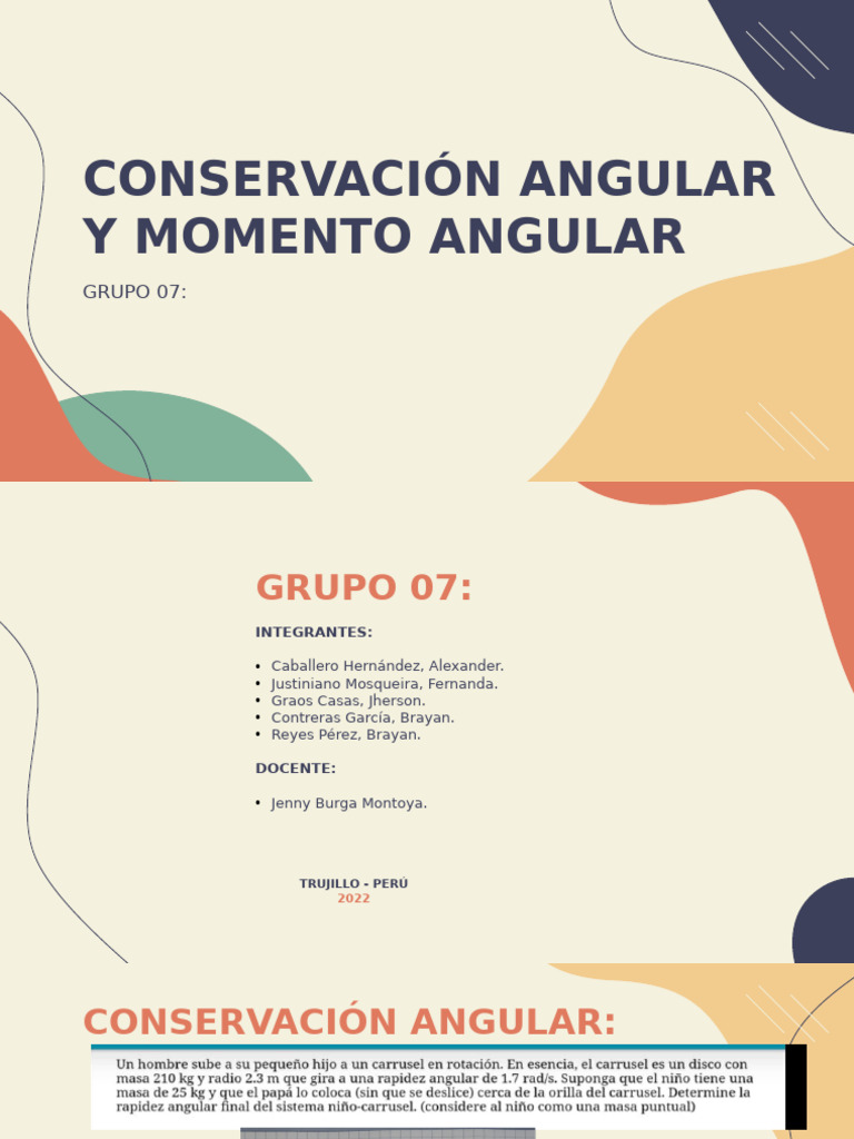 Conservación y Momento Angular | PDF