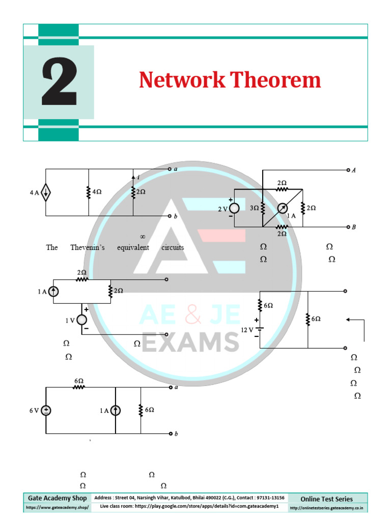 Chapter 02 - Network Theorems - 12560908 | PDF