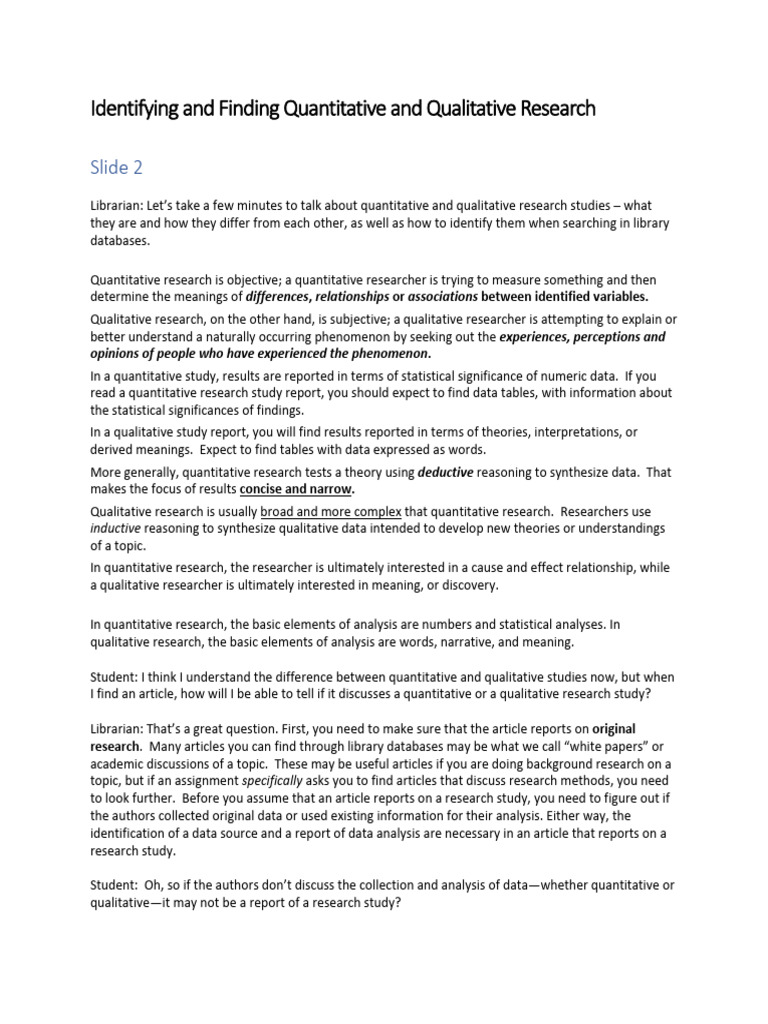 Identifying and Finding Quantitative and Qualitative Research | PDF ... Identifying and Finding Quantitative and Qualitative Research | PDF ...