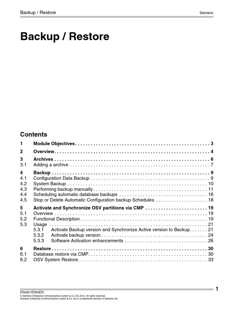 Mod07 GL Backup and Restore | PDF