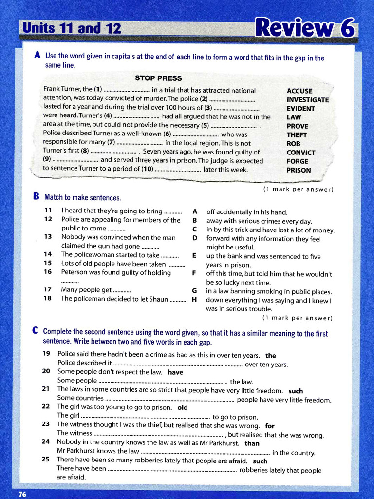 Destination B2. Grammar Vocabulary With Answer Key-Pages-78 | PDF