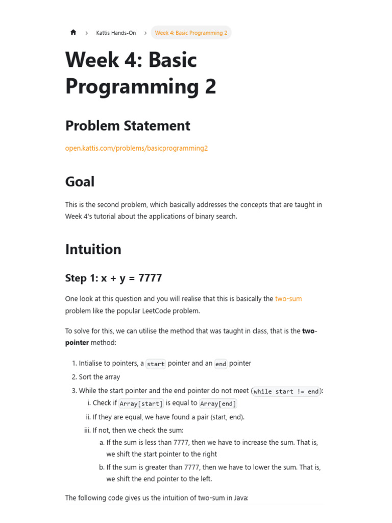 Week 4 - Basic Programming 2 - Jason's TLDR | PDF