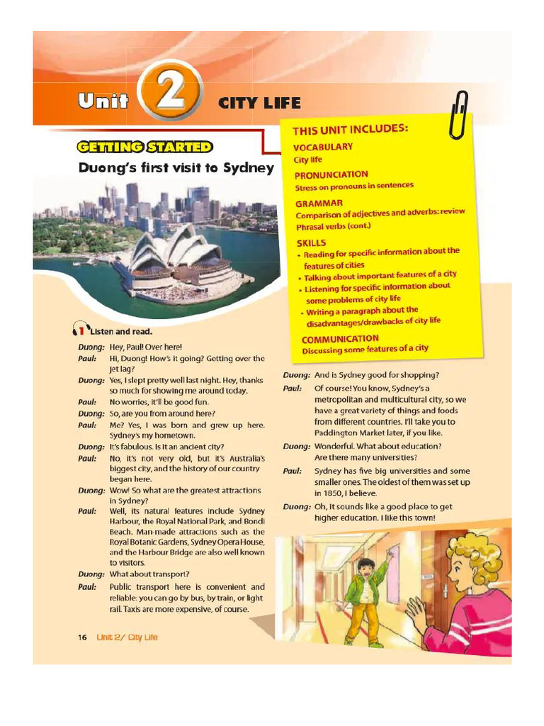 Sach Giao Vien Tieng Anh Lop 9 Tap 1 Unit 2 City Life | PDF