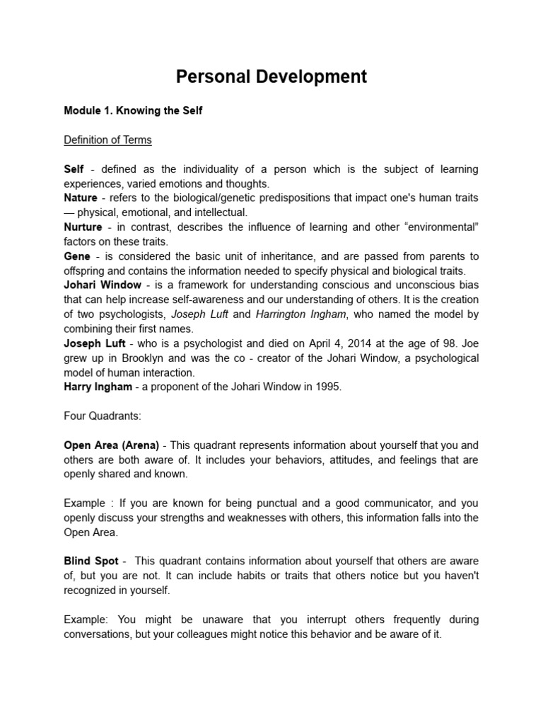 PerDev Study Guide | PDF