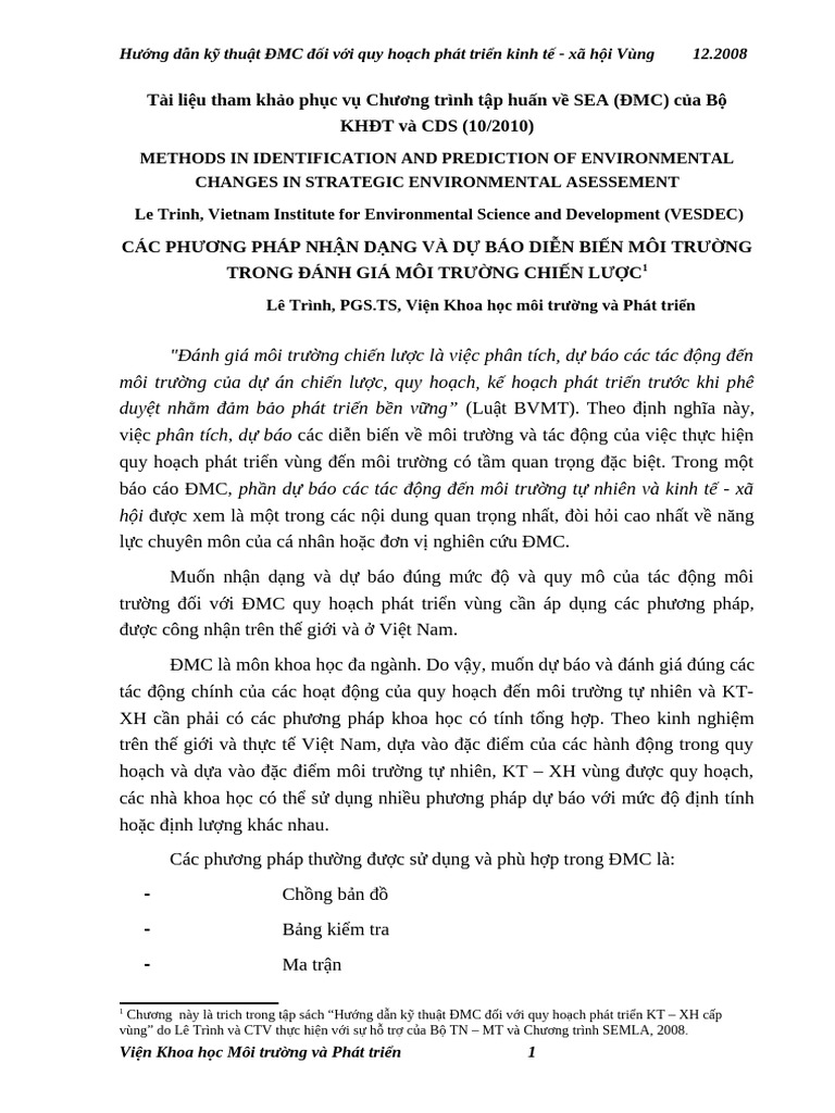 SEA - Method.Guideline. Vietnamese. Trinh | PDF