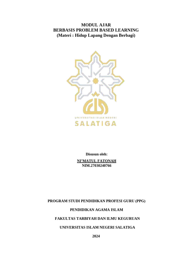 1 Modul Ajar Peer Teaching PBL | PDF | Career & Growth