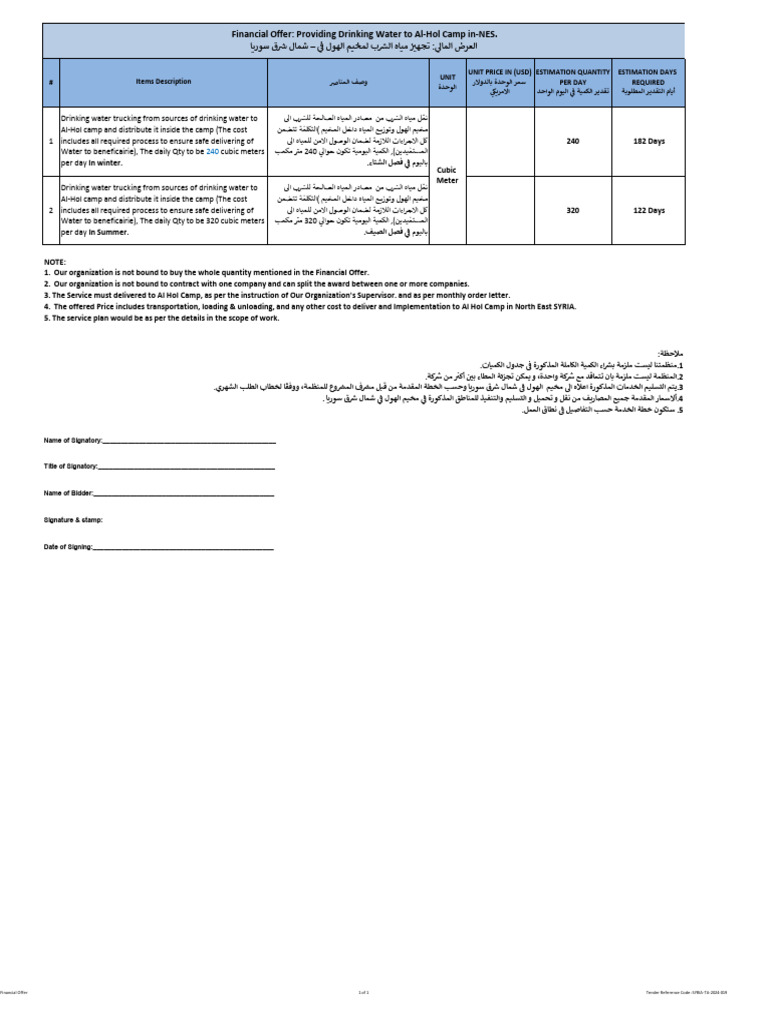 019 - Financial Offer | PDF