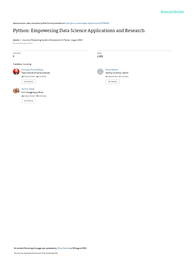 27-33python EmpoweringDataScienceApplicationsandResearch | PDF
