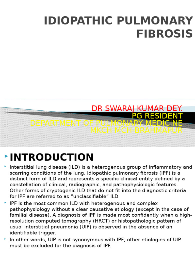 Idiopathic Pulmonary Fibrosis | PDF