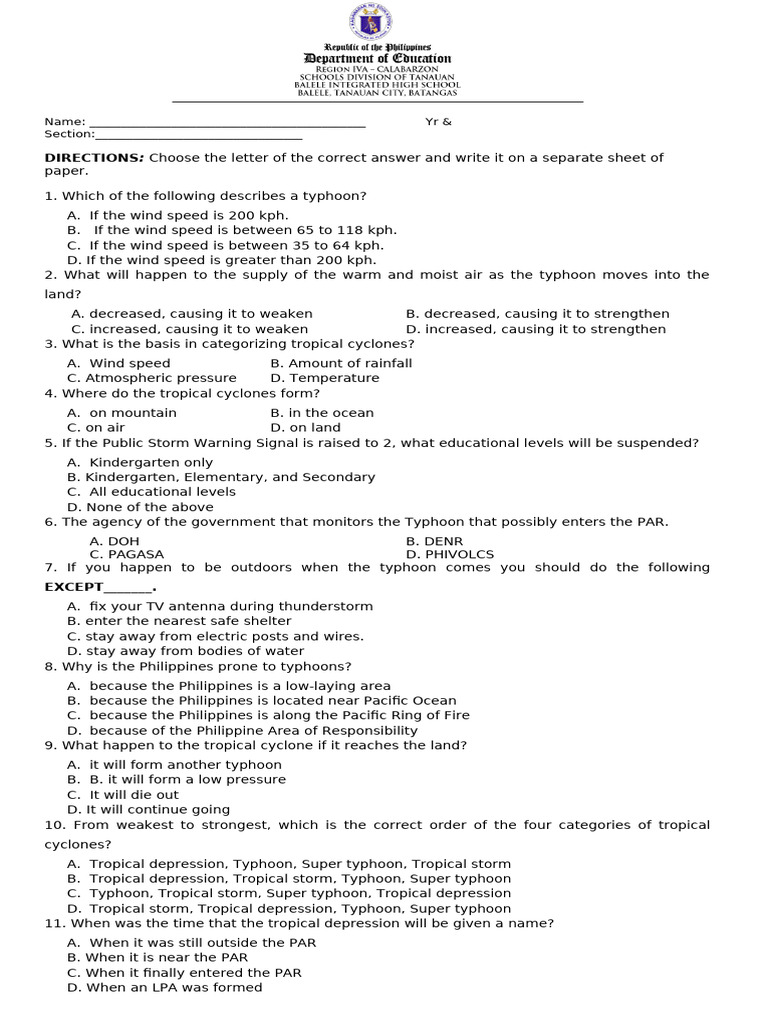 Long Quiz Q1 | PDF