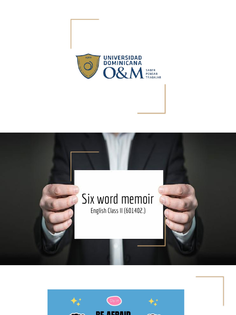 Six-Word Memoirs by English Class II | PDF