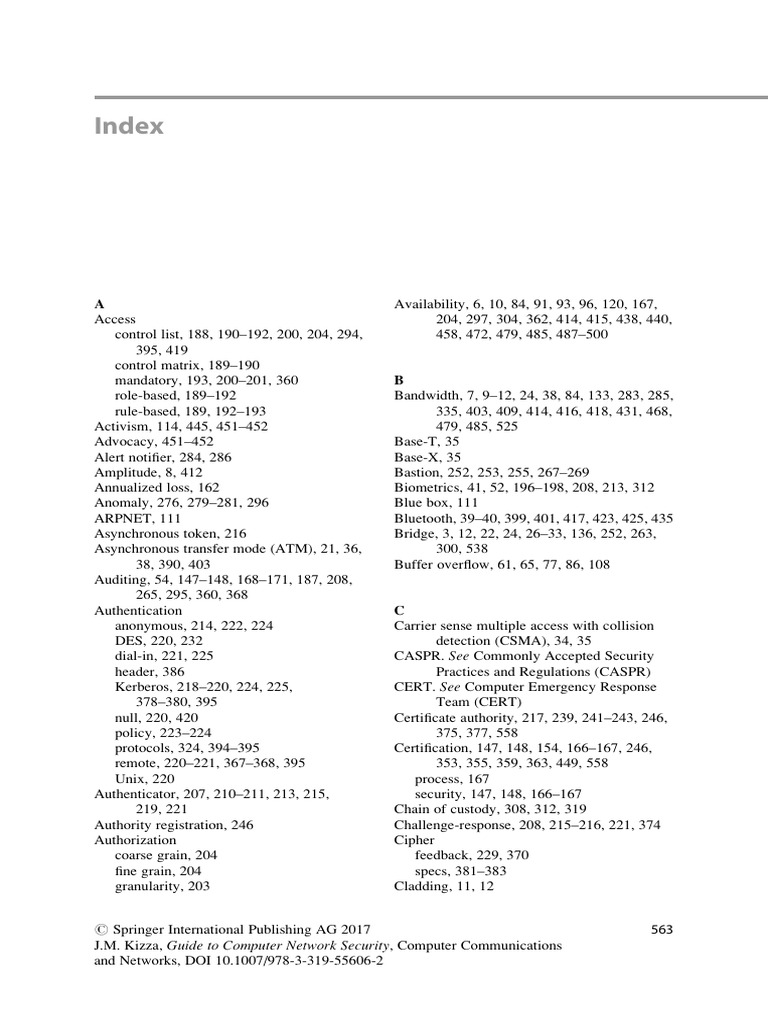 2017 Bookmatter GuideToComputerNetworkSecurity | PDF