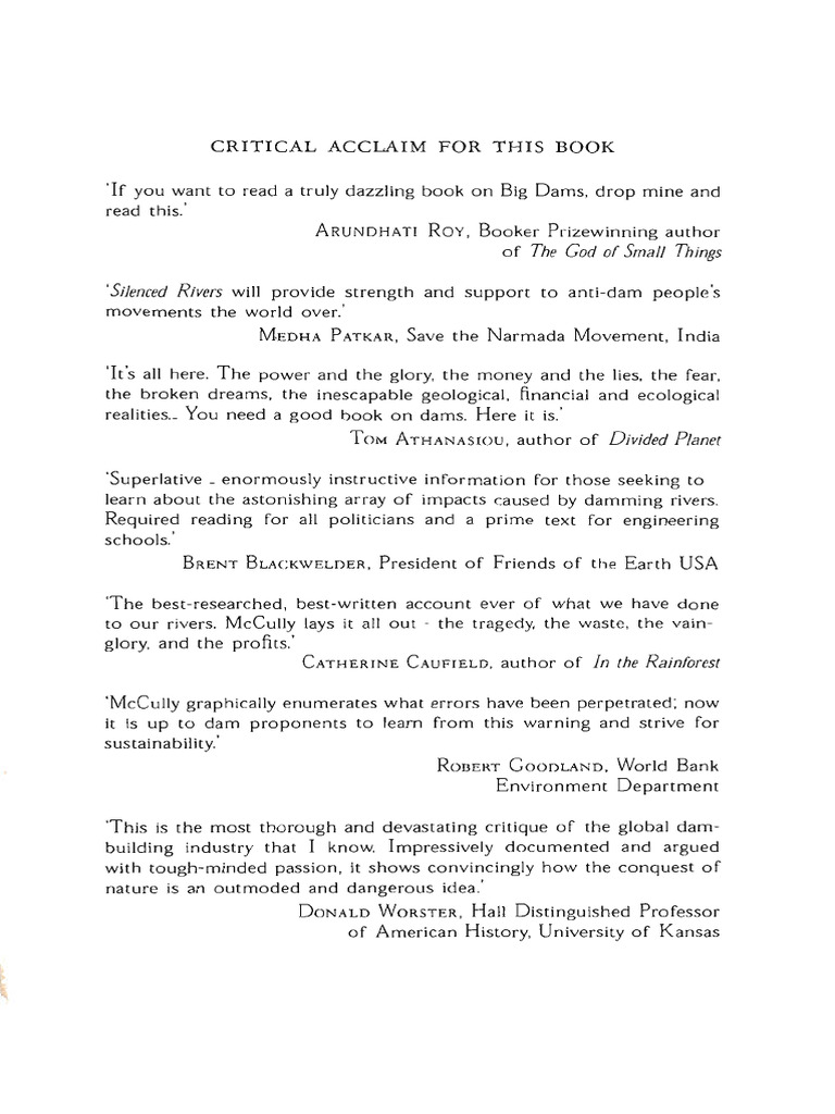 Patrick McCully - Silenced Rivers - The Ecology and Politics of Large ...