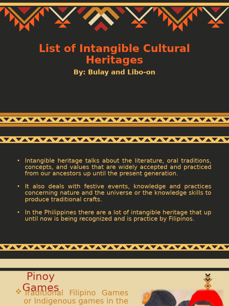 Intangible Heritage in The Philippines | PDF