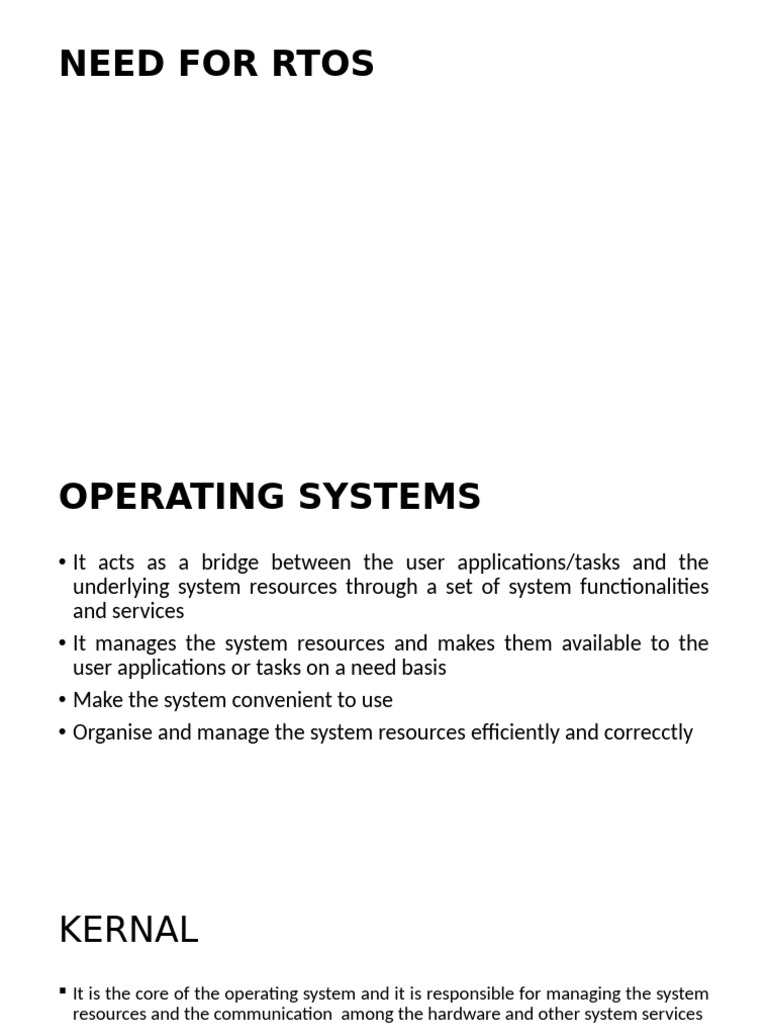 Need For Rtos | PDF