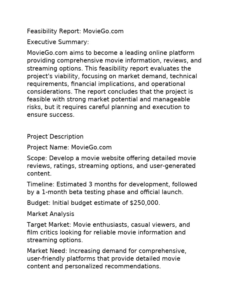 Feasibility Report | PDF