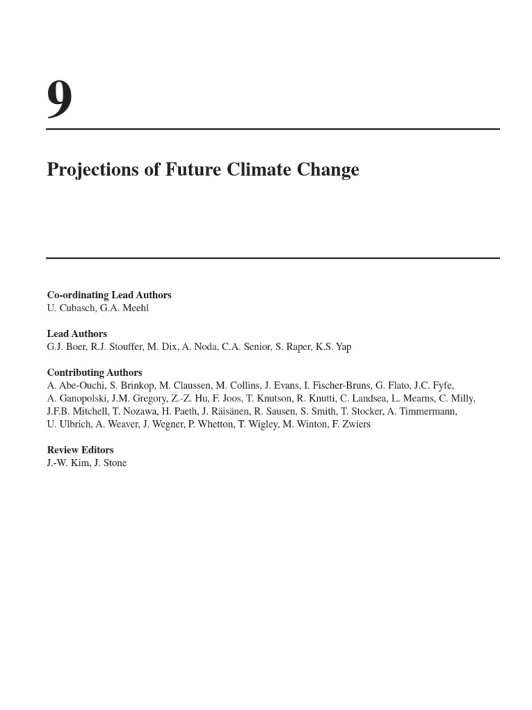 Future Climate Change Projections Analysis | PDF | General Circulation ...