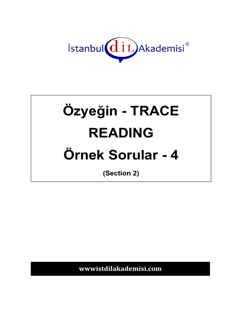 Ozyegin TRACE Reading Soru Ornegi Section2 2 | PDF