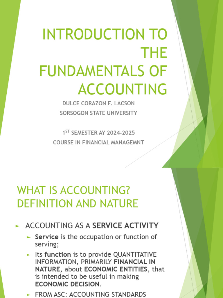 Introduction To Accounting | PDF