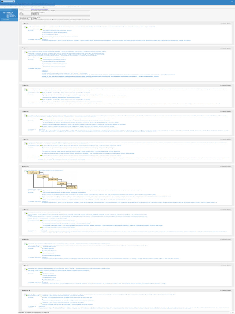 Psoa - Questionário Unidade I .. | PDF | Lenguaje de modelado unificado ...