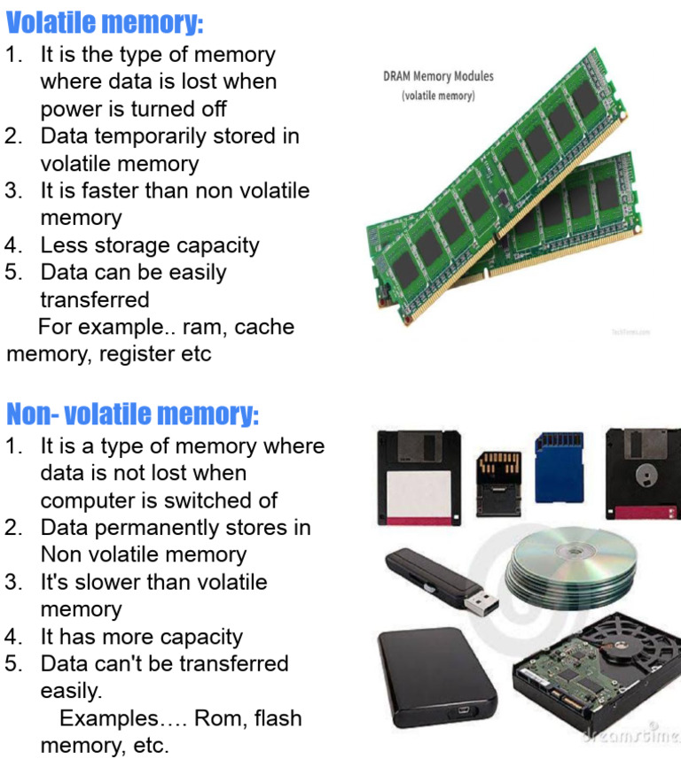 Volatile and Non Volatile Memory.. | PDF