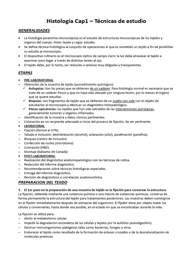 Histología Cap1 | PDF