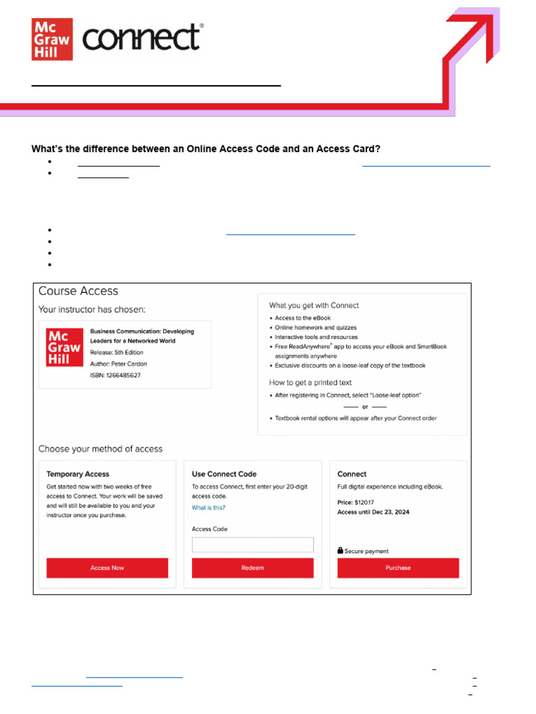 Connect Access Purchase FAQ | PDF