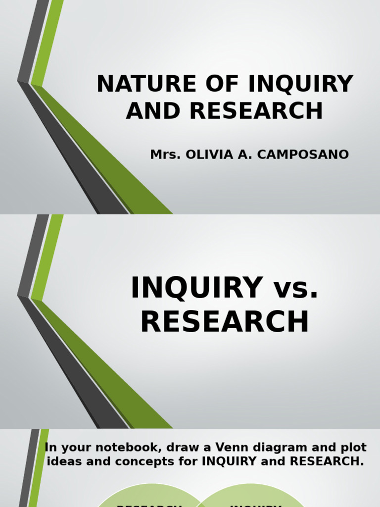 Nature of Inquiry and Research | PDF